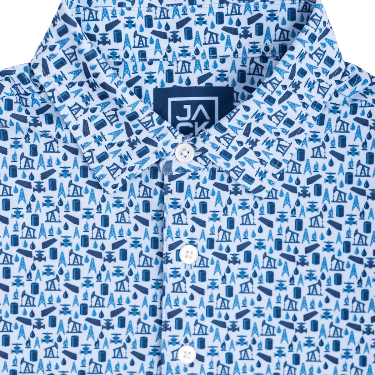 Boom Town Light Blue Golf Polo – Jack Golf Apparel