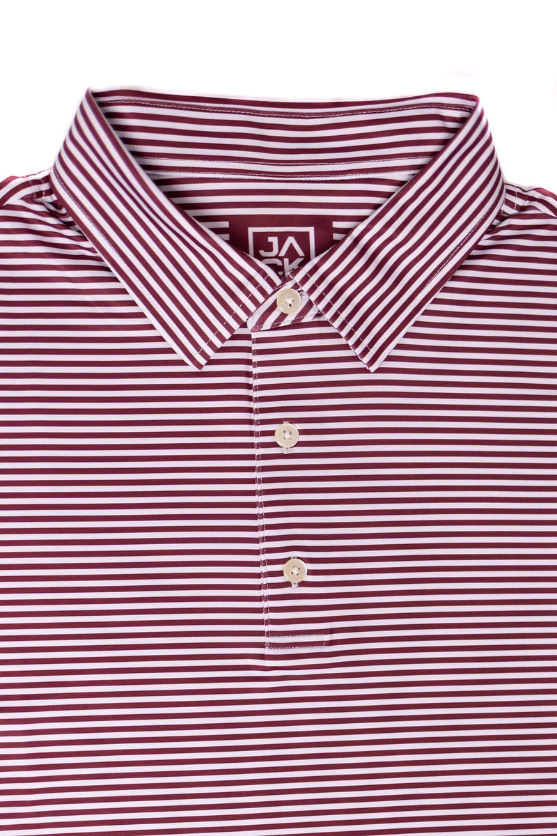 Maroon Stripes Golf Polo | Texas Aggies Colors – Jack Golf Apparel